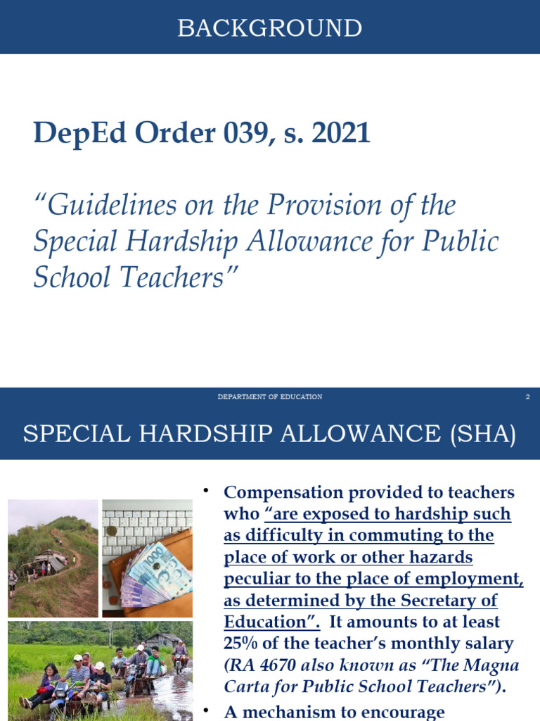 Special Hardship Allowance Sha Pdf Cost Of Living Teachers