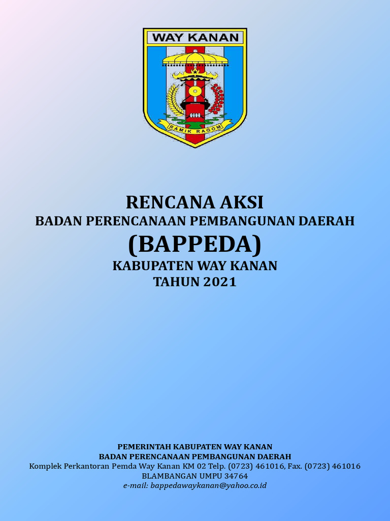 Rencana Aksi Bappeda | PDF