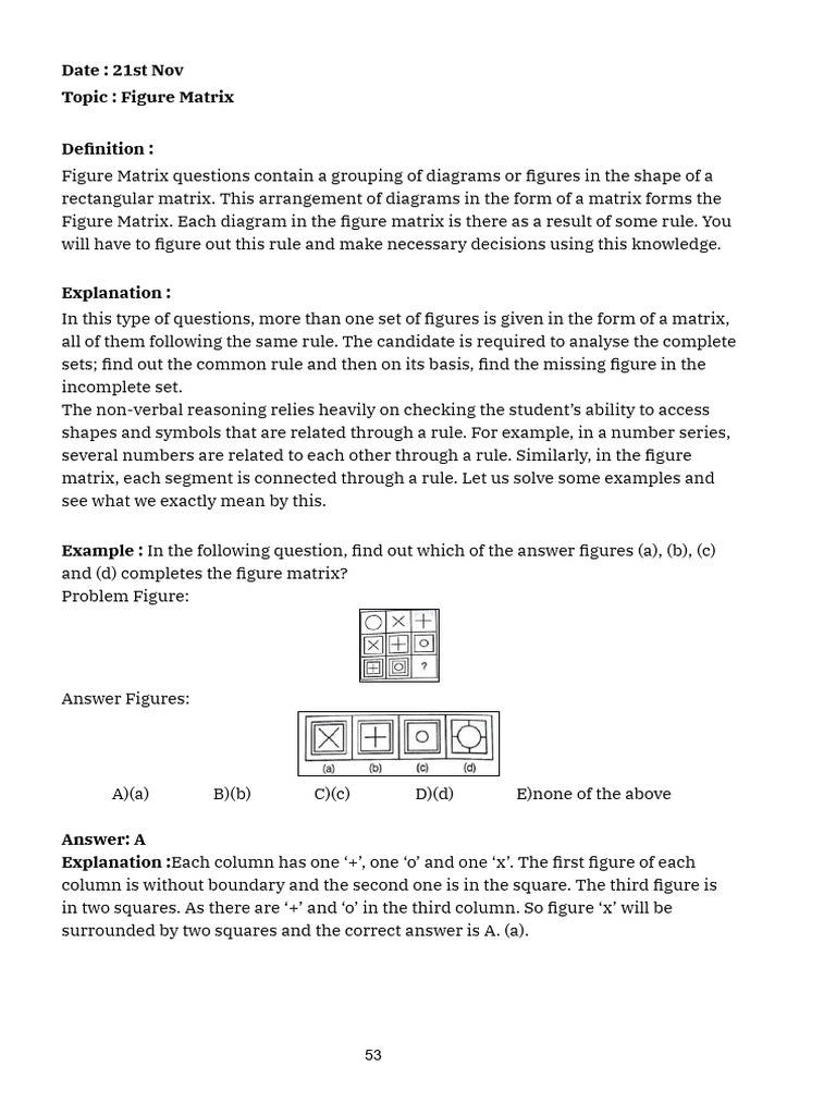 Figure Matrix | PDF