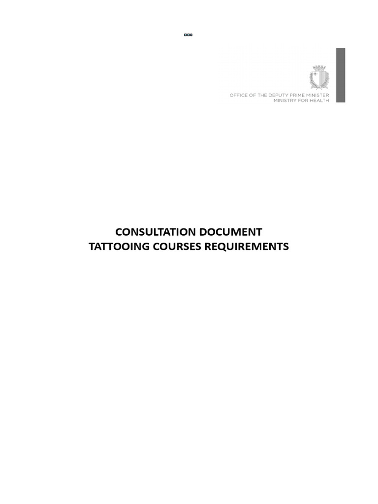 Consultation Document Tattoo | PDF | Tattoo | Health Care