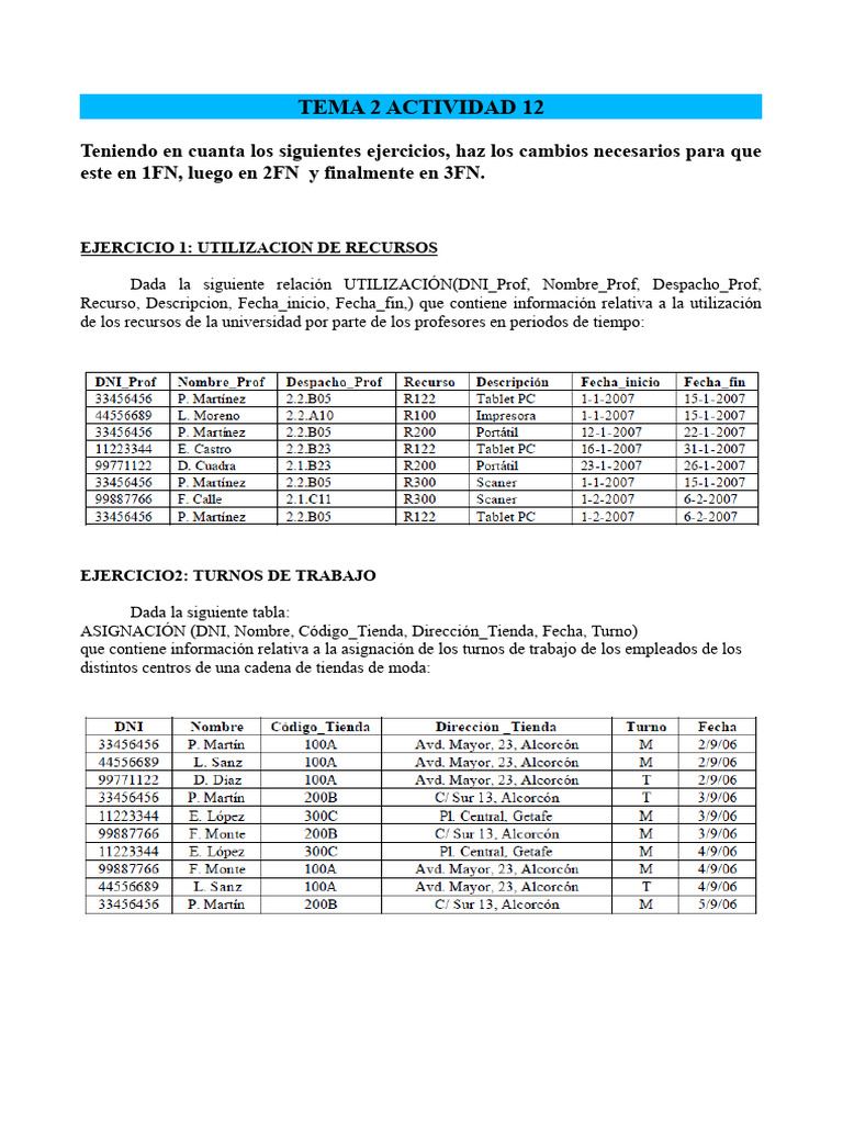 Tema 2 Actividad 12 | PDF
