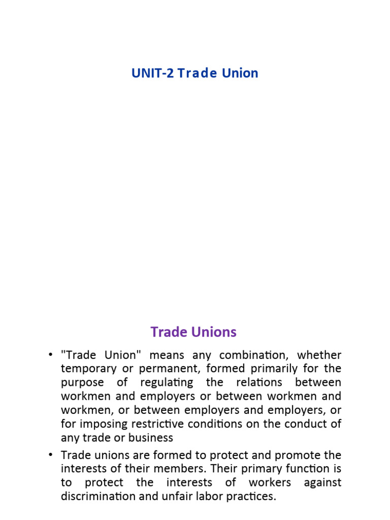 Overview of Trade Union Functions | PDF | Employment | Trade Union