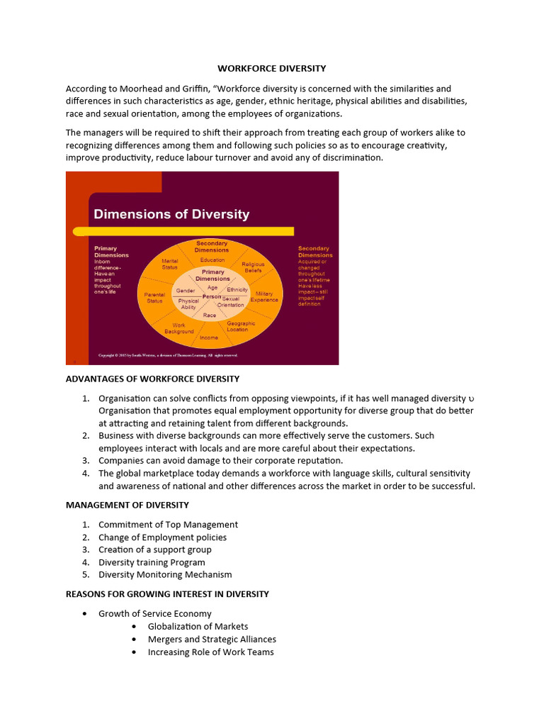 Workforce Diversity | PDF | Diversity (Business) | Empowerment