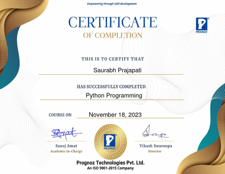 Sundaram Lal C and C Programming Basics Final Certificate Prognoz ...