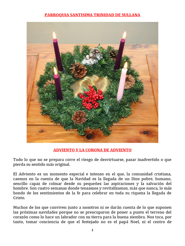 Colores y Corona de Adviento 2023 | PDF | Adviento | María, madre de Jesús