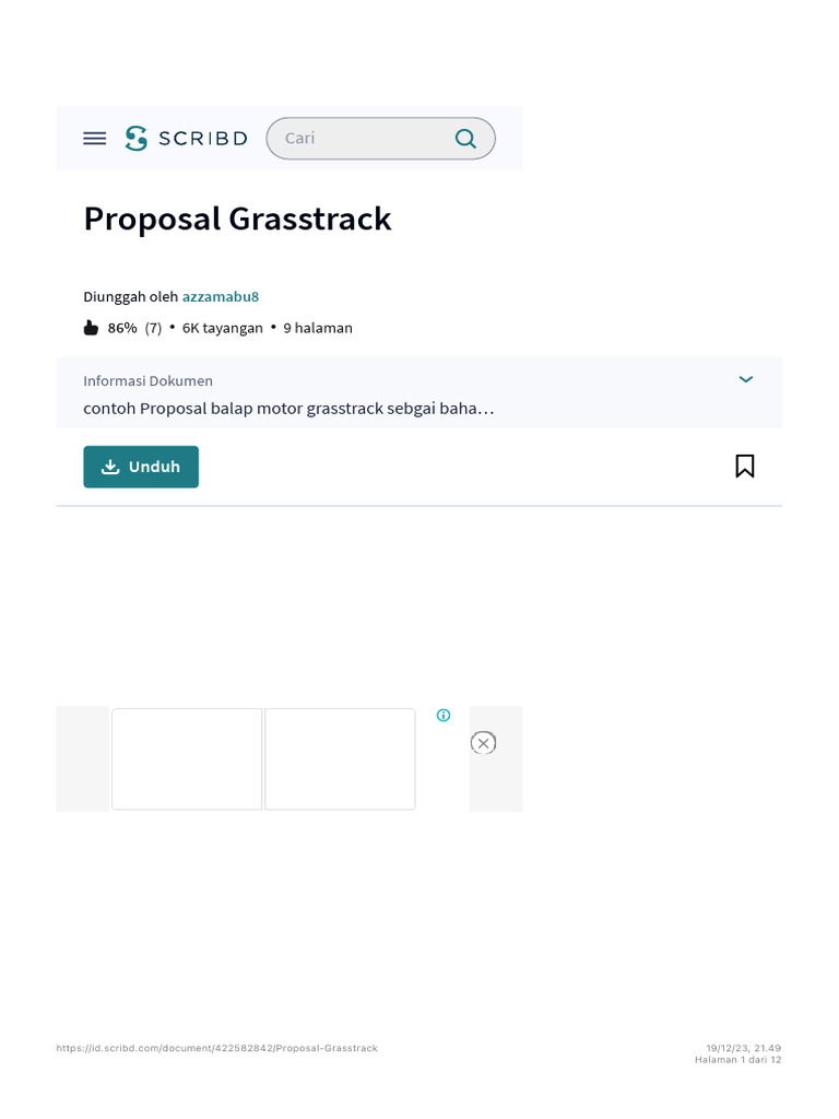 Proposal Grasstrack - PDF | PDF