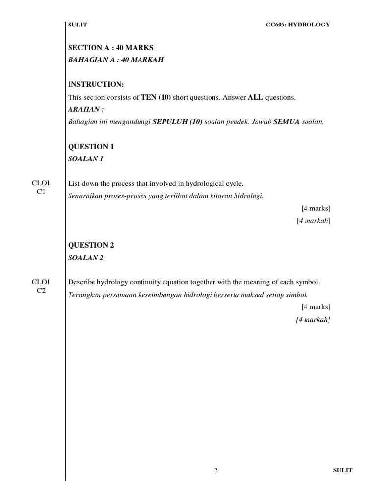 Past Year 1 | PDF | Discharge (Hydrology) | Physical Geography