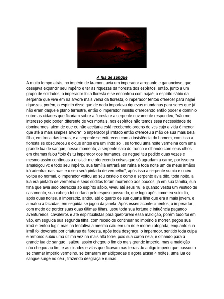 Lua de Sangue RPG | PDF | Dragão | Humano