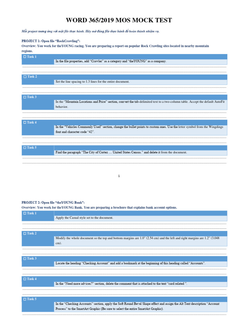(Word 365-2019) Mos Word Mocktest | PDF | Written Communication | Text