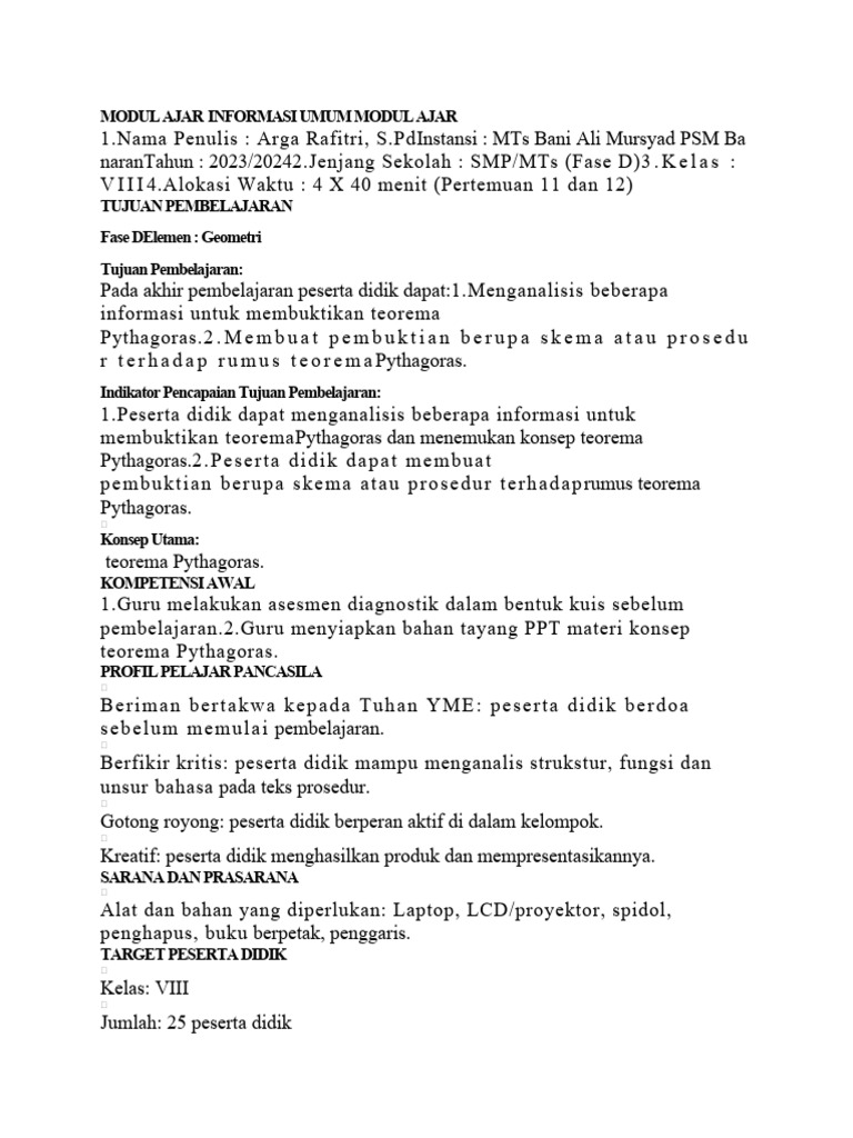 Modul Ajar | PDF | Karier & Perkembangan