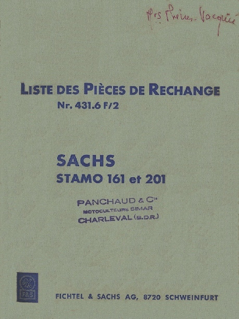 Pièces Stamo 201 | PDF