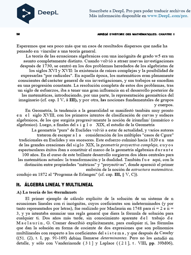 Algebra Multilineal Es | PDF | Determinante | Ecuaciones