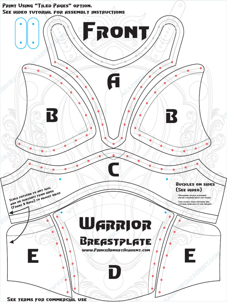 Warrior Armor - Breastplate Front - Prince Armory Academy | PDF