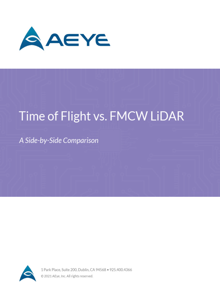 Fmcw Vs Tof Lidar 1 Pdf
