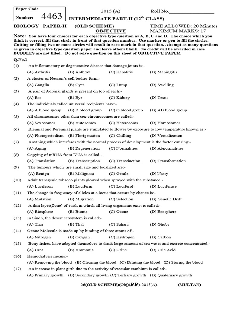 Obj.-B - Biology 11 | PDF | Biology