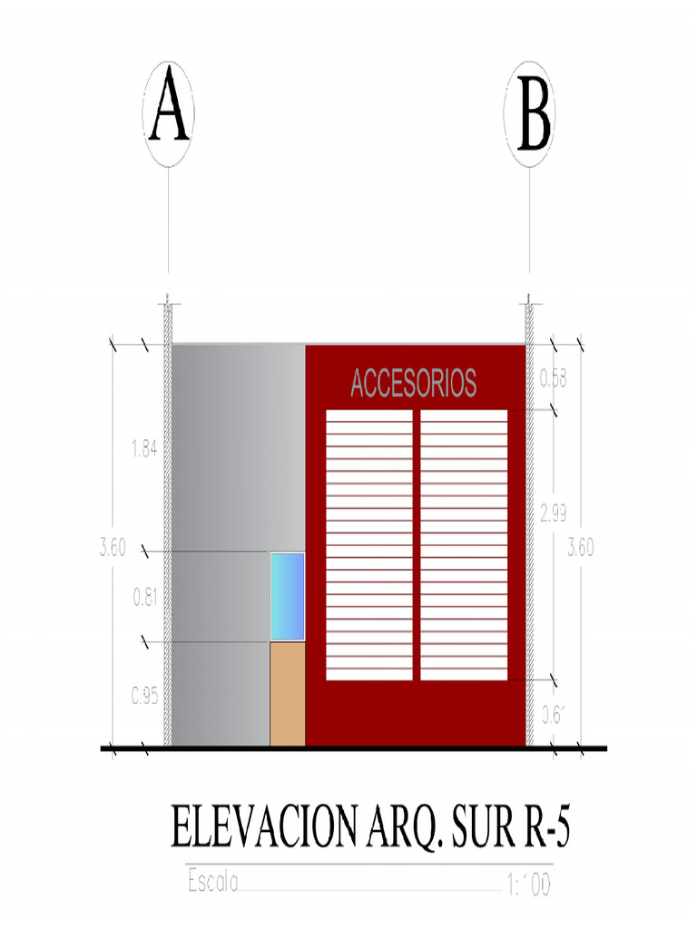 Elevacion Sur R-5 | PDF