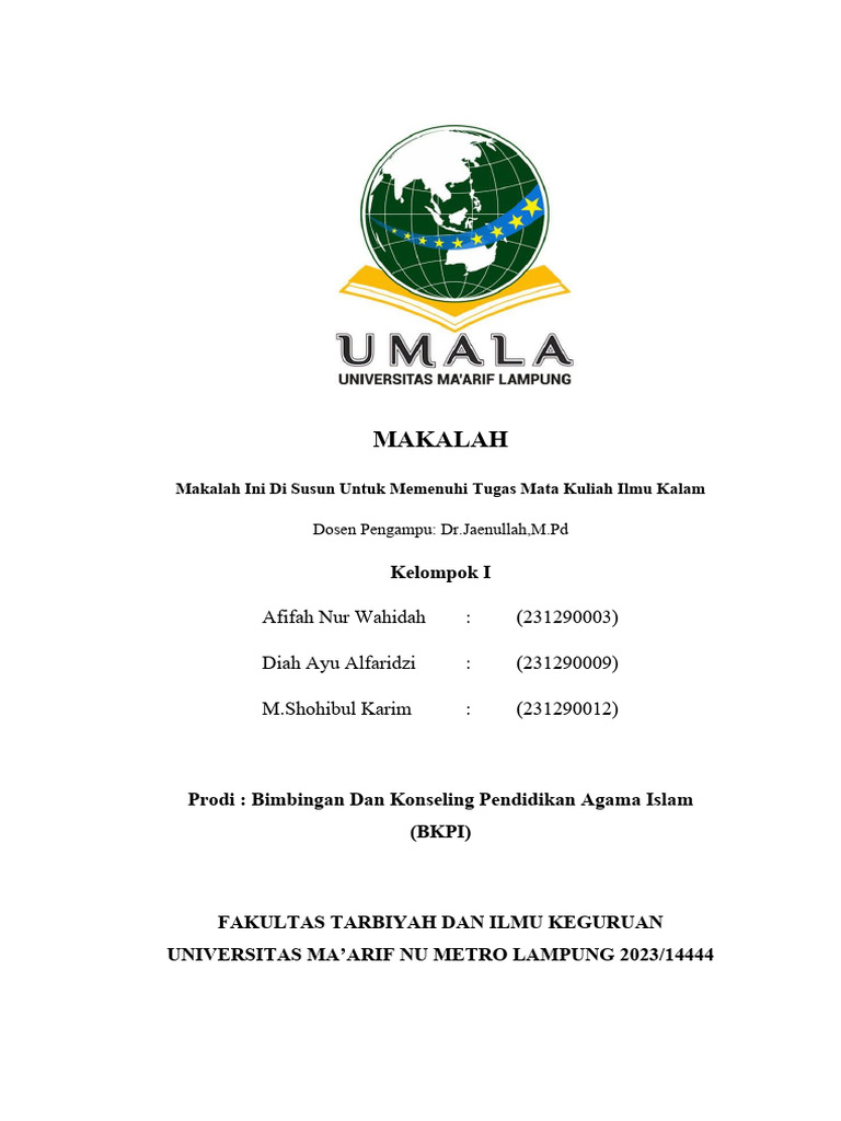Makalah Ilmu Kalam Aliran Khawarij Dan Murjiah | PDF | Agama ...