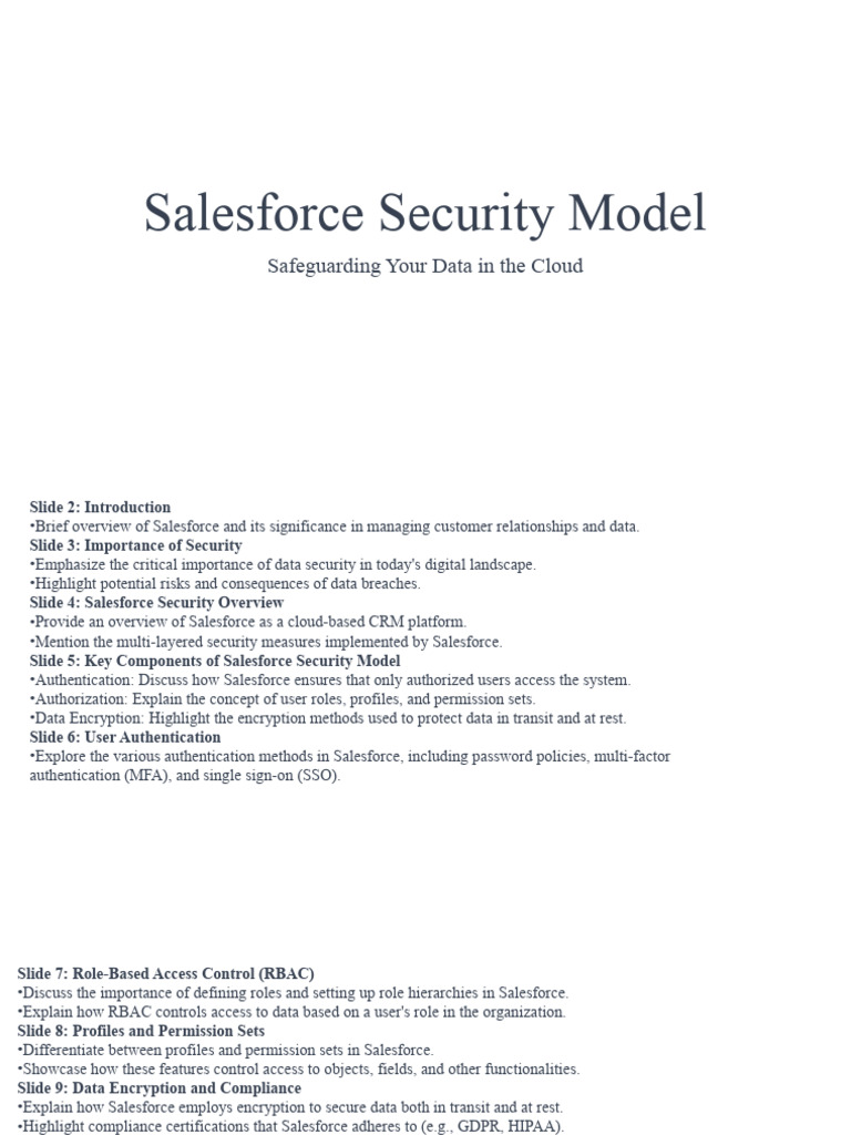 Salesforce Security Model Pptn Topics Pdf