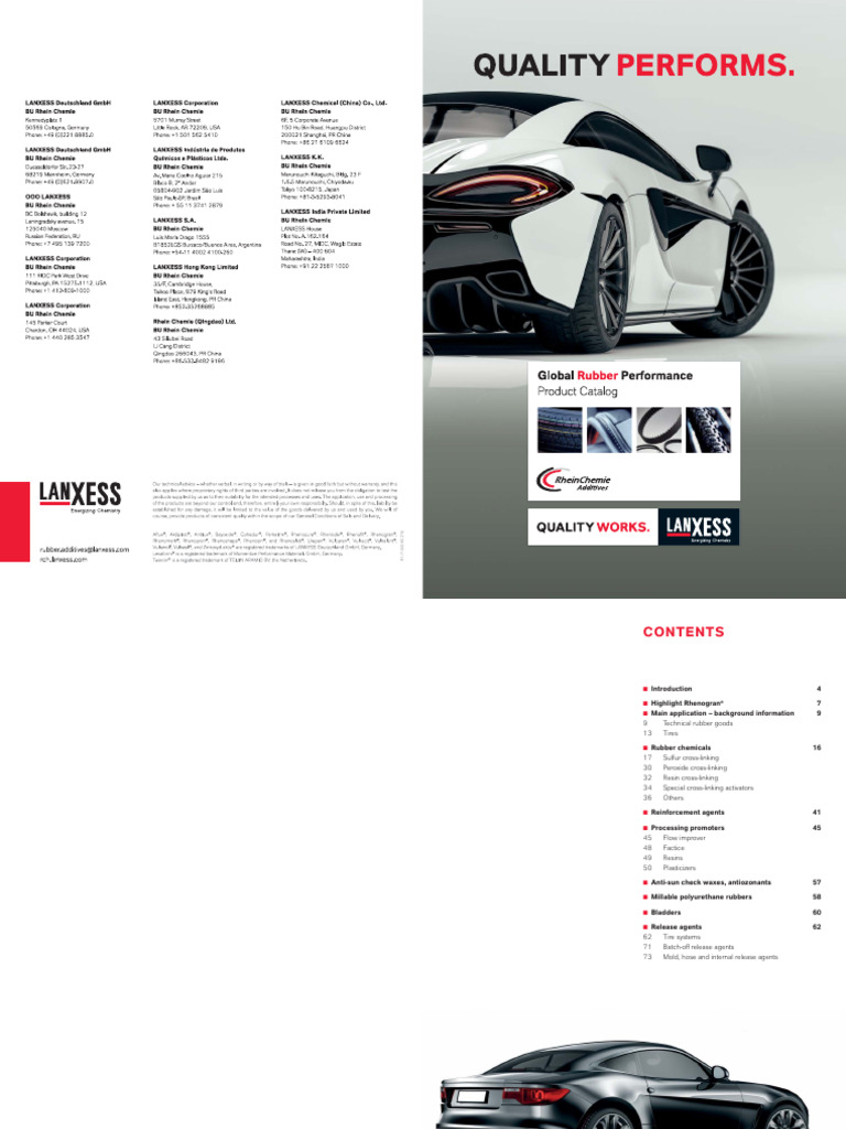 Lxs Rubber Catalogue Eu Version Us 0219 Web | PDF | Cross Link | Tire