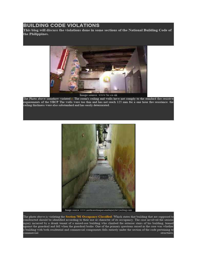 Building Code Violations | PDF | Building Code | Street