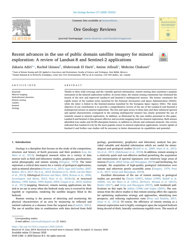 Adiri 2020 | PDF | Science & Mathematics