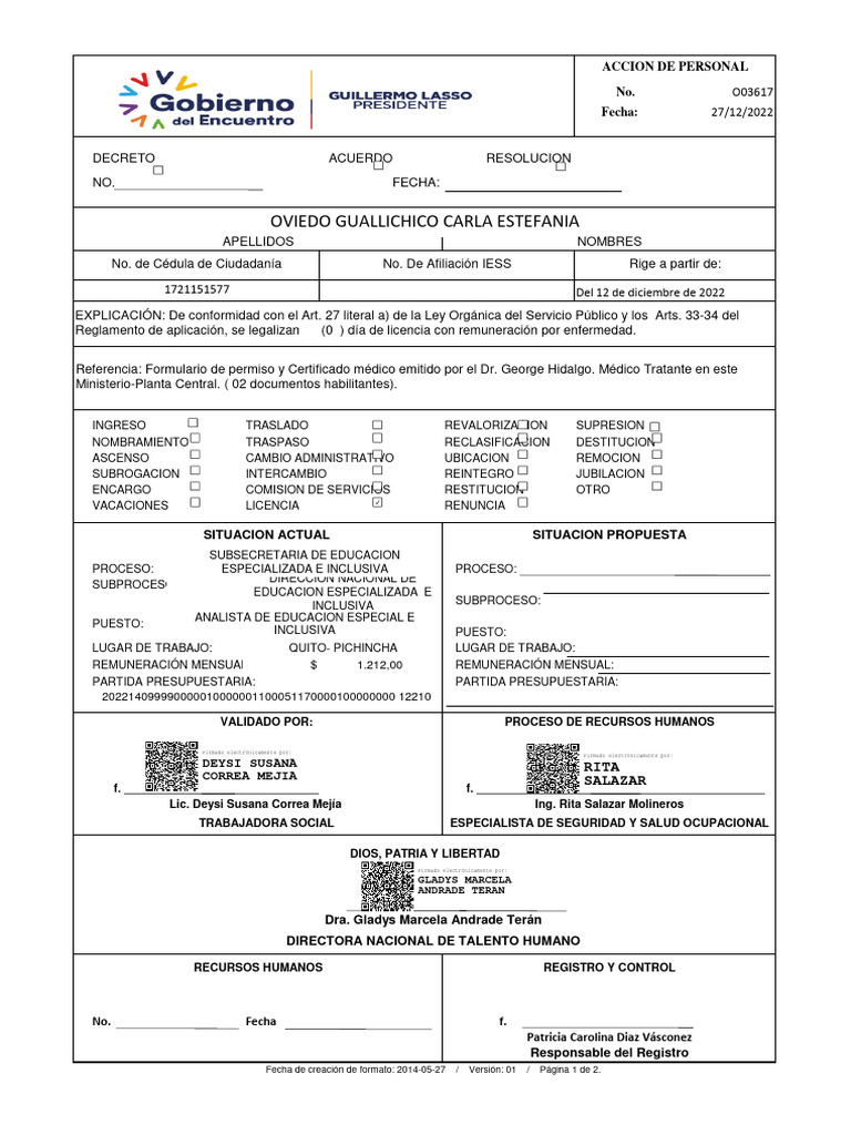 3617 Oviedo Guallichico Carla Estefania Signed Signed Signed Signed Signed | PDF | Gobierno