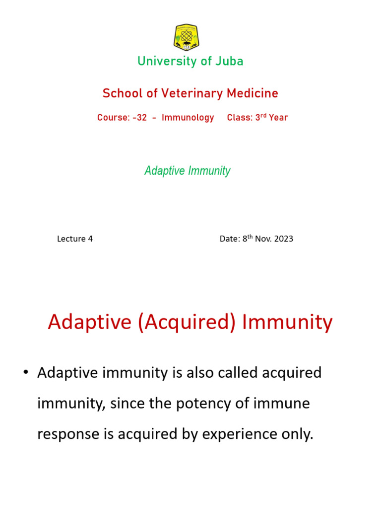 Lecture 4 4 Pdf Antigen Immunity Medical
