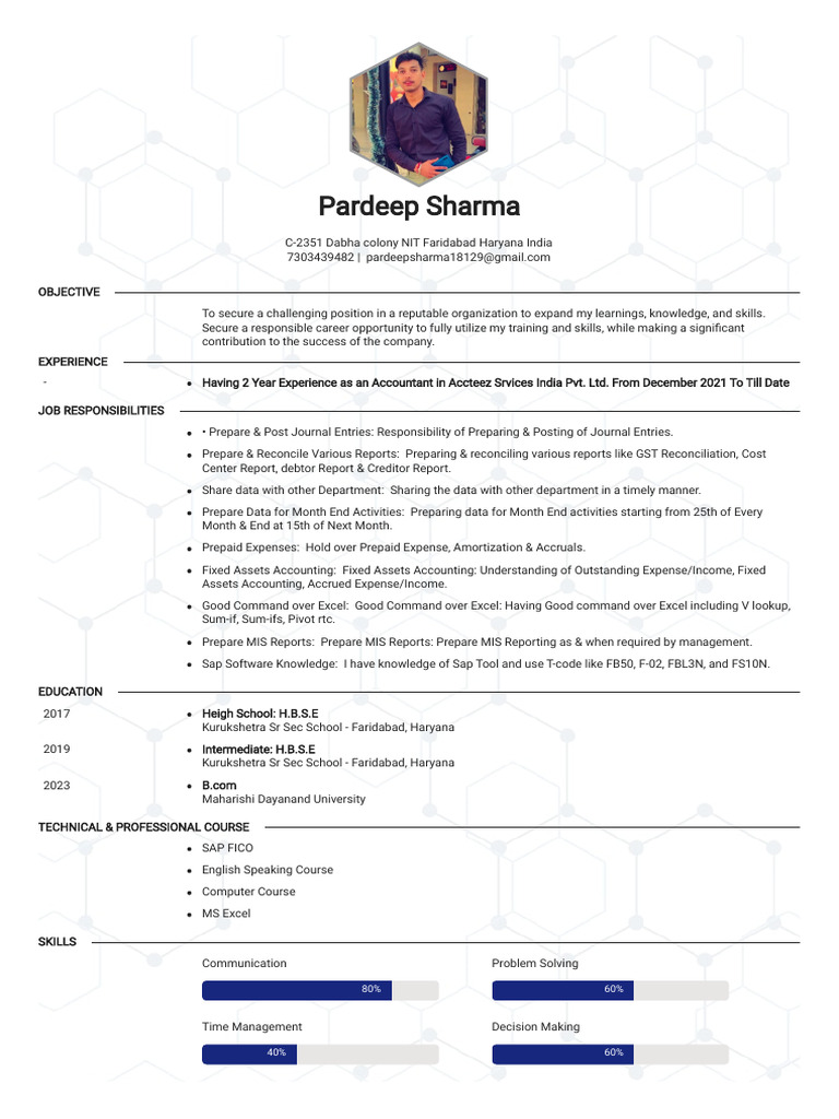 Pardeep Sharma Update CV | PDF