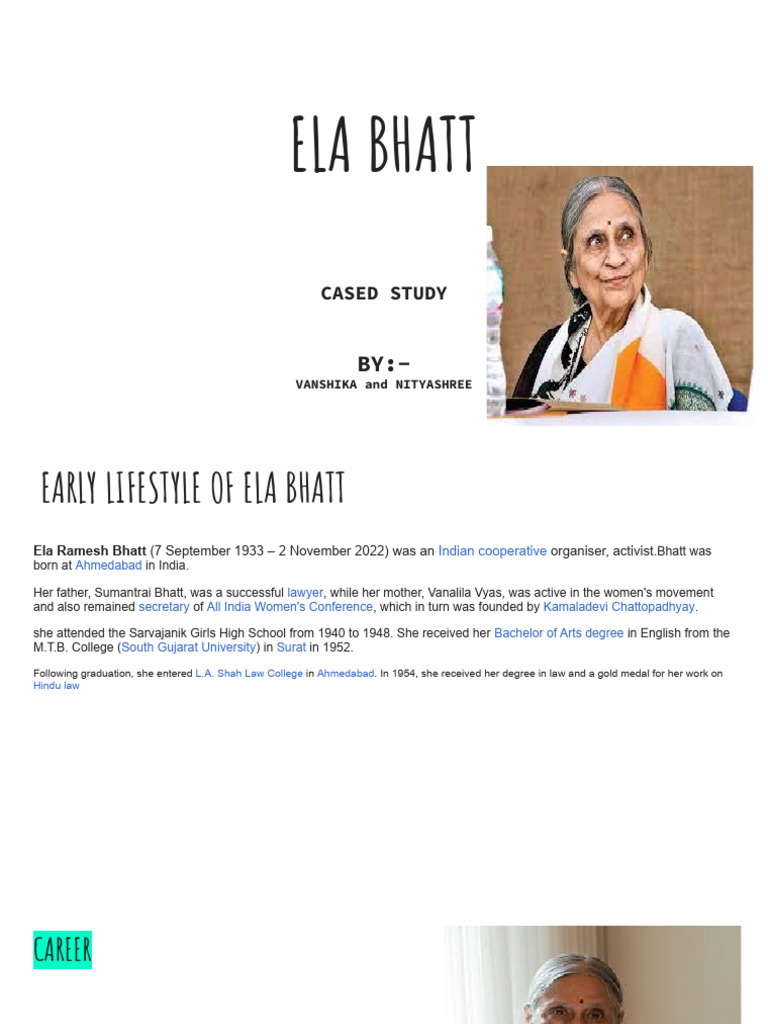 Ela Bhatt | PDF | Economies | Social Movements