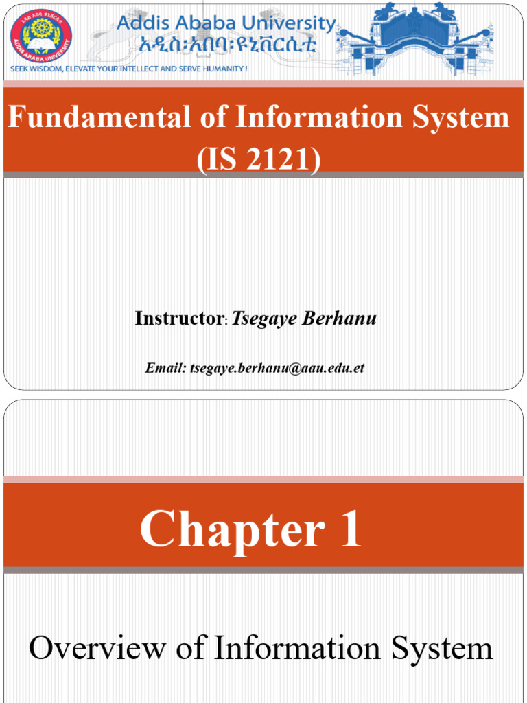 IS - Chapter 1, Overview of Information System | PDF