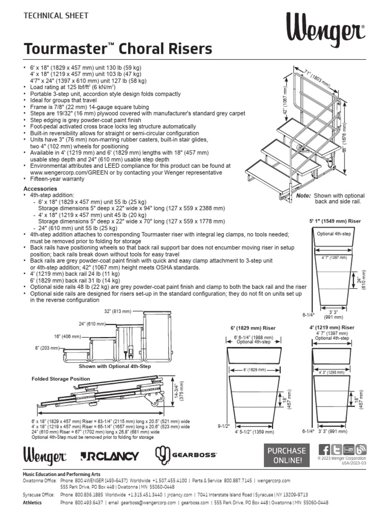 Wenger - Tourmaster Risers - TS | PDF | Stairs | Manufactured Goods