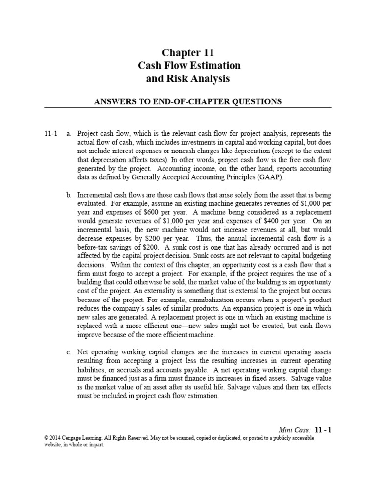 Chap 11 Solutions of EOC Problems | PDF | Depreciation | Risk