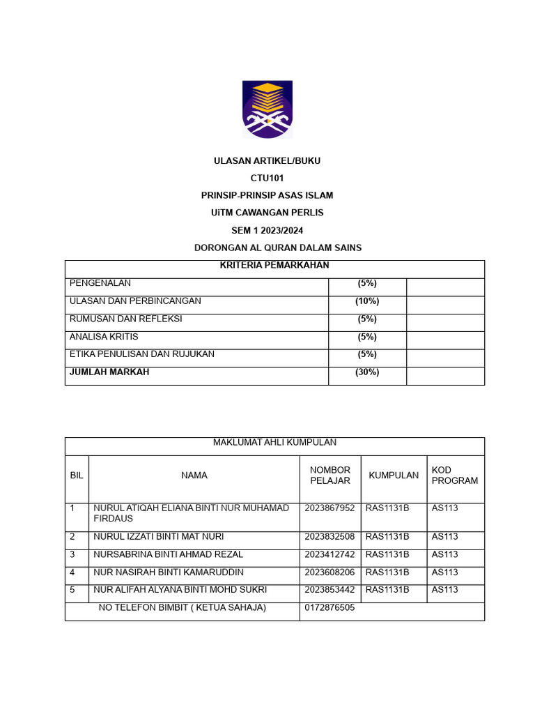 Ctu101 Group 4 | PDF