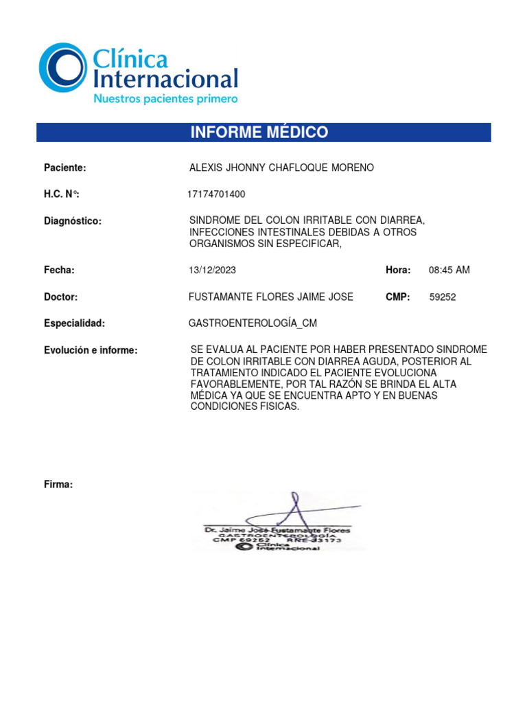 INFORME Medico | PDF
