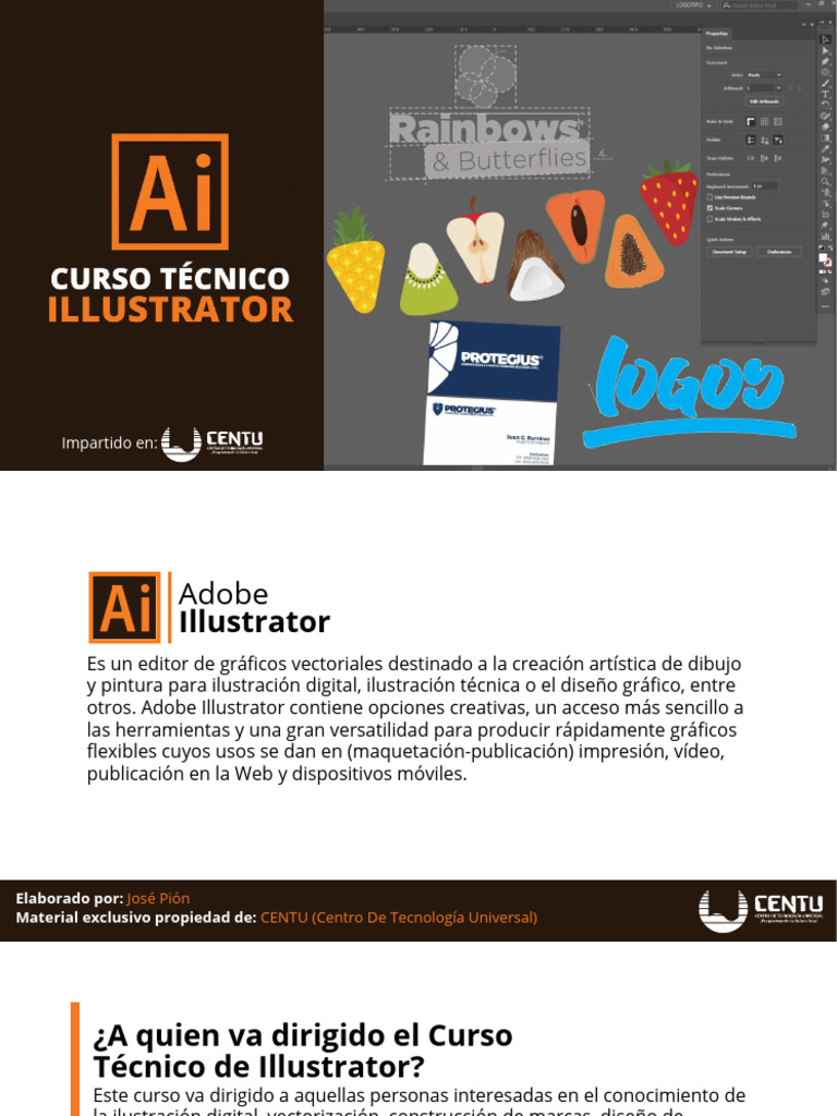 Unidad 1 - Curso Virtual Tecnico Illustrator - Centu | PDF | Diseño ...
