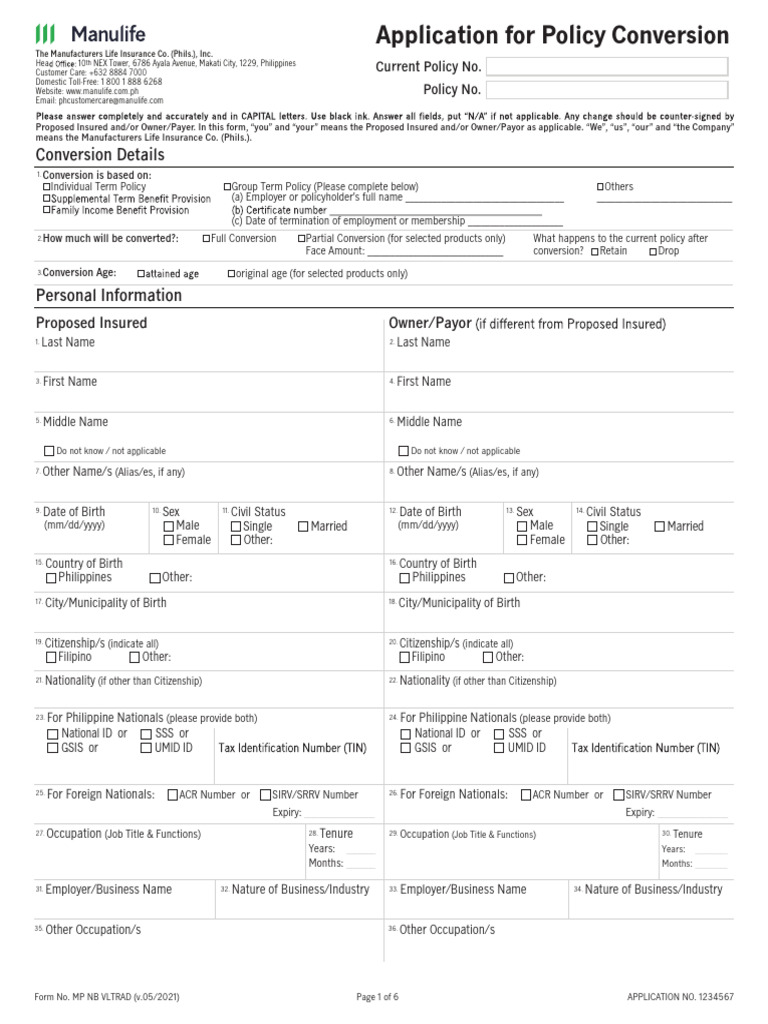 MP Conversion Form 2021 | PDF