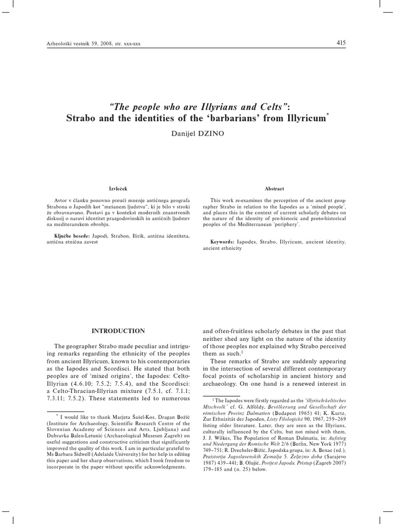 The People Who Are Illyrians and Celts | Download Free PDF | Celts ...