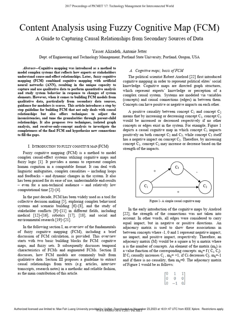 Content Analysis Using Fuzzy Cognitive Map (FCM) - A Guide To Capturing Causal Relationships ...