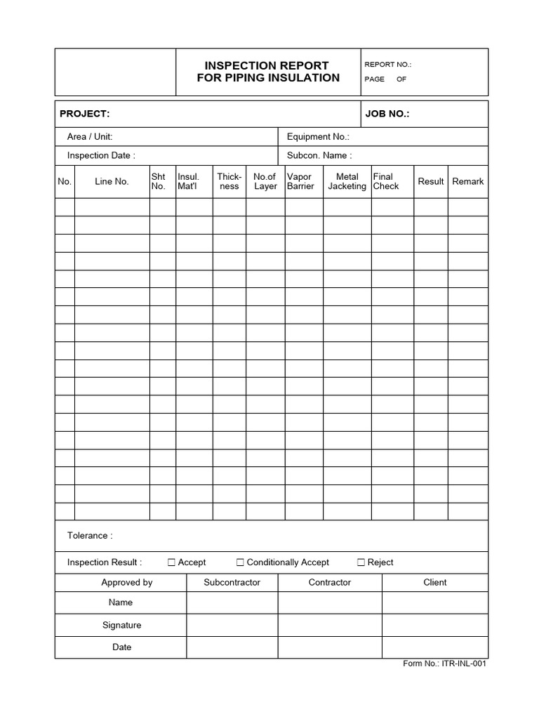ITR INL (Insulation) | PDF | Thermal Insulation | Mechanical Engineering