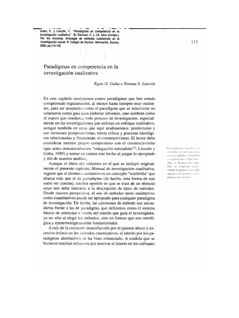 Guba y Lincoln | PDF