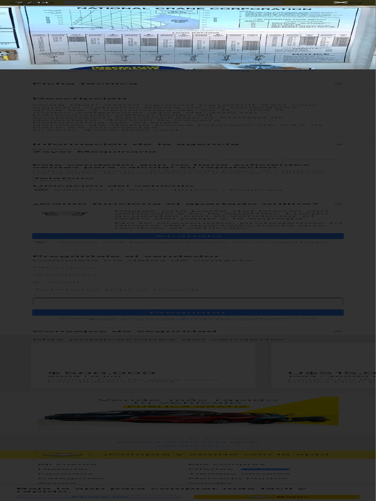 Grua Titan National de 26 Ton Sobre Camion Peterbilt 2007 - U$S 102,500 en Mercado Libre | PDF