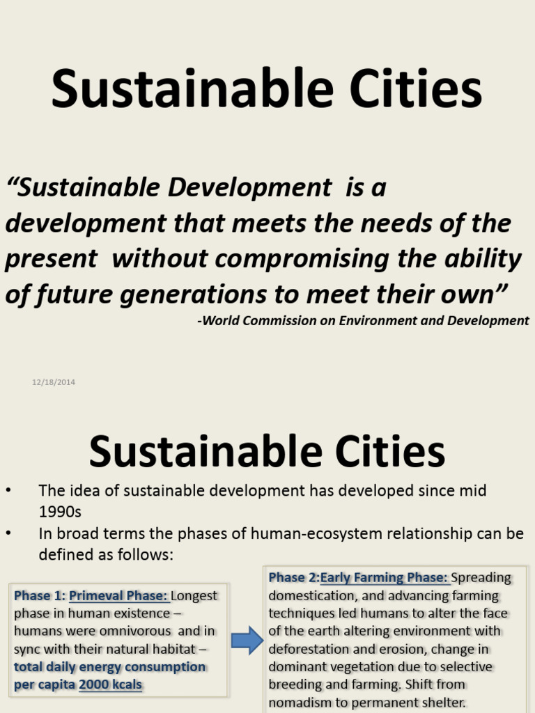 Sustainable Cities Program Overview | PDF | Sustainability ...