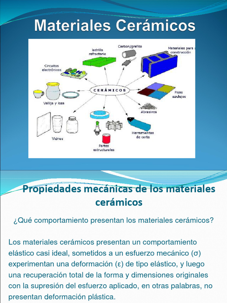Materiales Cerámicos 2023 Propiedades Mecánicas (2) | PDF | Deformación ...
