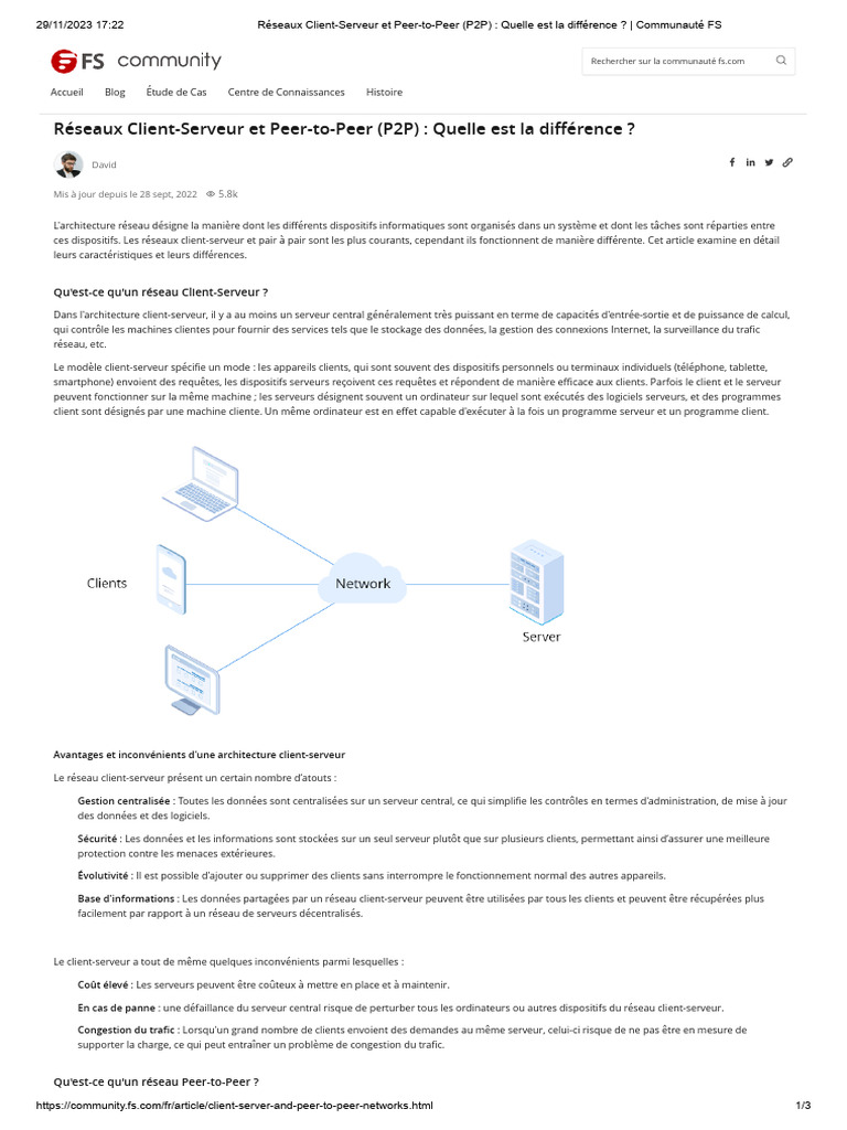 Réseaux Client-Serveur Et Peer-to-Peer (P2P) - Quelle Est La Différence - Communauté FS | PDF