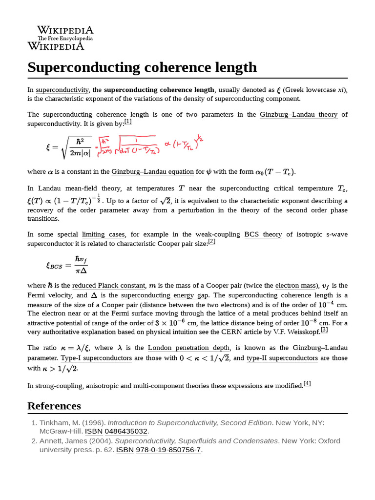 Superconducting Coherence Length Explained | PDF | Superconductivity ...