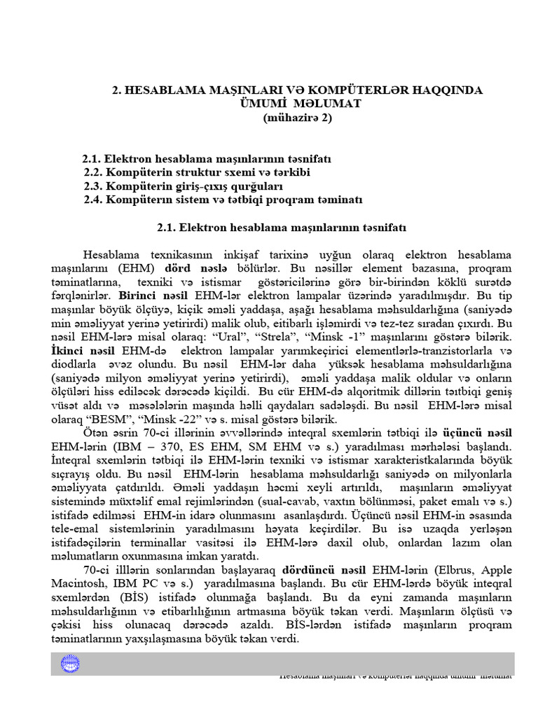 Inf - Kursu 2 Muhazire | PDF