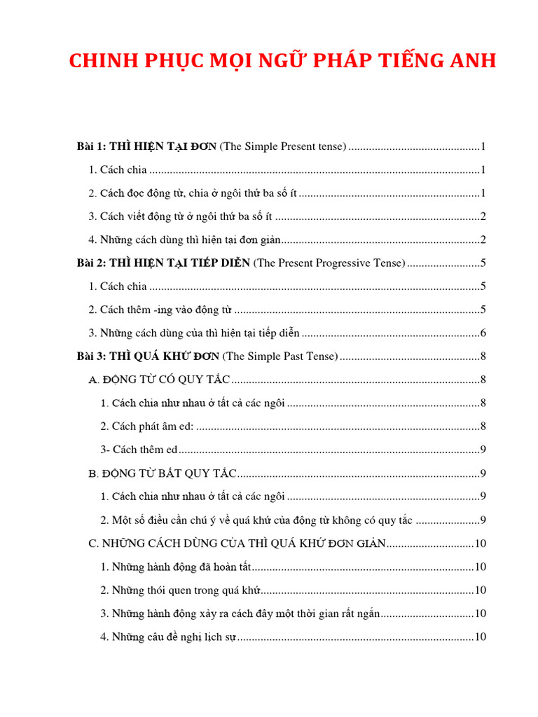 Ngu Phap Tieng Anh | PDF