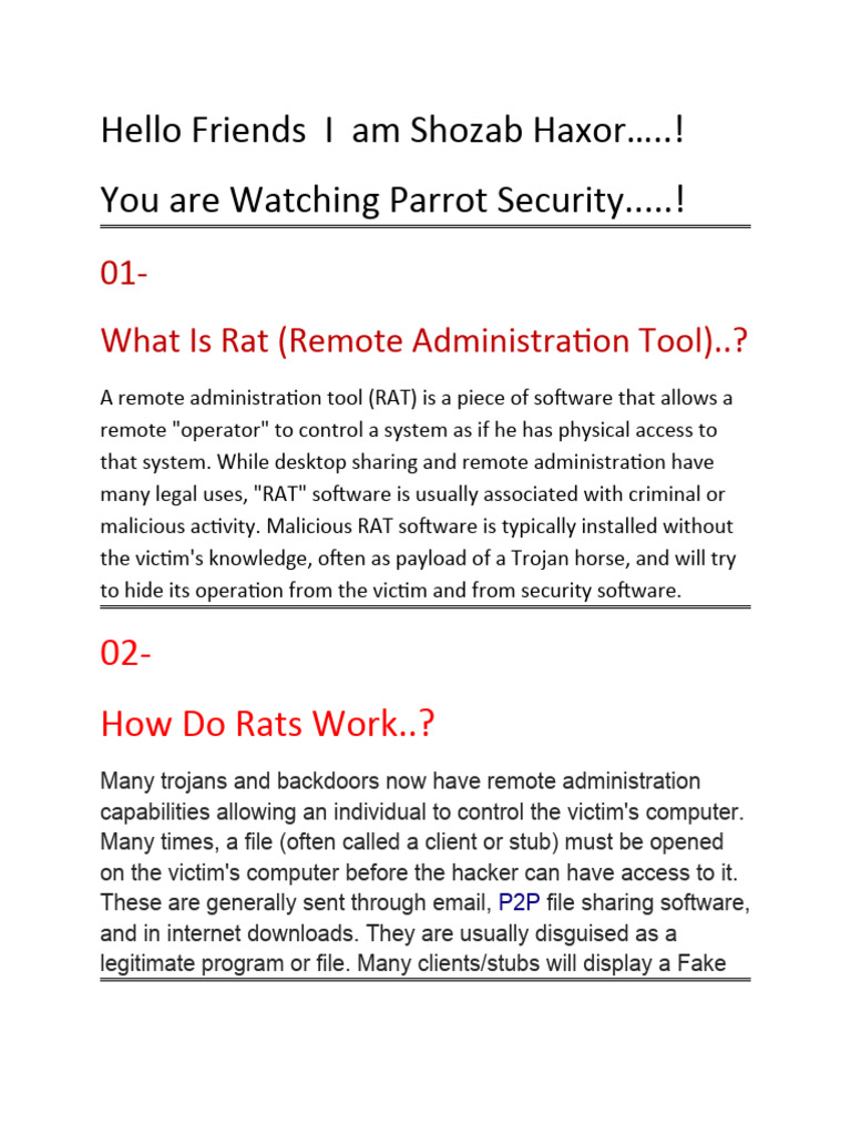 001 Rats | Download Free PDF | Malware | Software