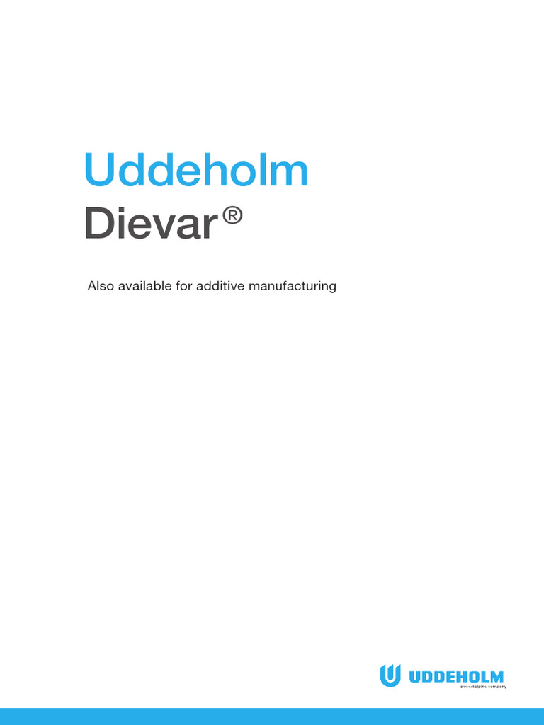 Tech Uddeholm-Dievar en | PDF | Heat Treating | Chemical Substances