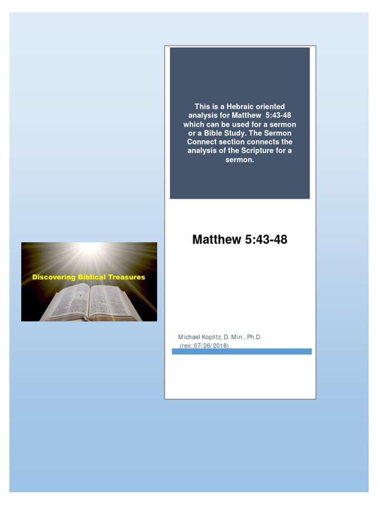 Matthew 5 43 48 | PDF